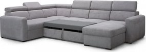 Casarredo - Komfort nábytek Rozkládací sedací souprava do U SELECT pravá, látky A1 | barva: N9 wenge,potah: neat 95