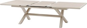 DEOKORK Hliníkový stůl BERGAMO 220/279 cm (ivory)