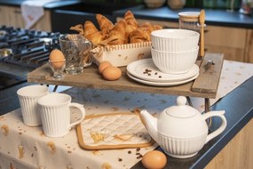 Béžová bavlněná utěrka Your Favorite Breakfast - 50*70 cm