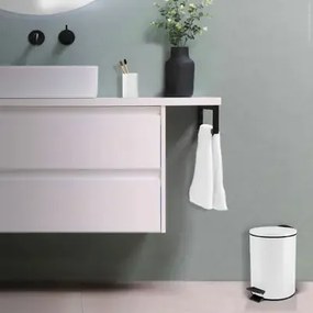 Spirella ADELAR matná bílá / Pedálový odpadkový koš / 3 l / ocel