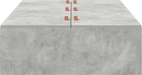 Rám postele s úložným prostorem Betonově šedá 90 x 200 cm 3335344