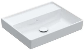 Villeroy & Boch Collaro - Umyvadlo 55x44 cm, bez přepadu, bez otvoru pro baterii, CeramicPlus, Stone White 4A3358RW