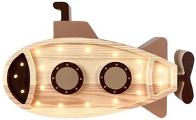 OnaDnes -20% Peekaboo Barevná dřevěná dětská LED lampa Ponorka II. 40 cm