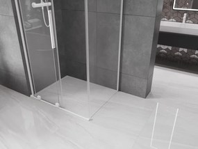 Mexen Velar L, sprchový kout s posuvnými dveřmi 100 x 75 cm, 8mm čiré sklo, bílá matná, 871-100-075-03-20