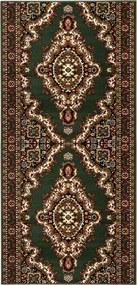 Alfa Carpets, Běhoun na míru TEHERAN T-102 green, šíře 100 cm, zelená, chodba / předsíň