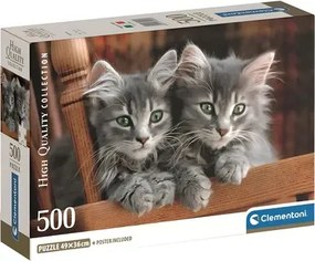 CLEMENTONI Puzzle Koťata / 500 dílků / 49 x 36 cm / od 18 let