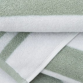 Šedo-bílý bavlněný ručník 50x85 cm Stripe Jacquard – Bianca
