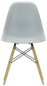 Eames Plastic Chair DSW medový jasan šedá bílé na tvrdou podlahu Vitra