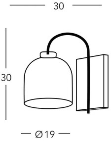 Kolarz A1352.61.Gr.100- Nástěnná lampa NONNA 1xE27/60W/230V jeleni dub/bílá/šedá