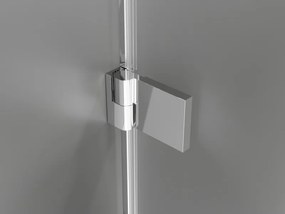 Mexen Lunar-B, výklopný sprchový kout levý 85 x 80 cm, 8mm čiré sklo, chromový profil, 832-085-080-01-00-L