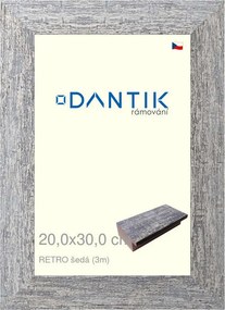DANTIK rámeček 20x30 | RETRO šedá (Sklo Čiré)