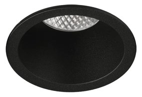 ACB Iluminacion Zapuštěné LED svítidlo KIDAL, ⌀ 6 cm, 5W, CRI90 Barva: Černá, Teplota světla: 2700K - extra teplá bílá, Stmívání: DALI/PUSH