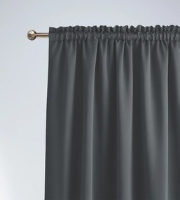 Dekorační závěs s řasící páskou zatemňující NIKO - BLACKOUT 140x260 cm, tmavě šedá (cena za 1 kus) MyBestHome