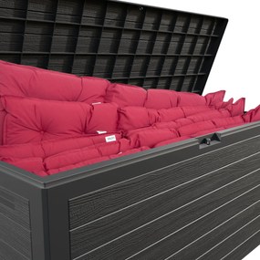 Zahradní úložný box Hill 280 L antracitový