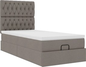 Osmanský rám postele s matrací taupe 90x190cm textil 3313206