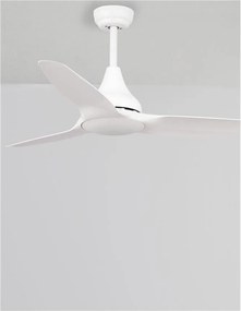 NV 5267301 Stropní ventilátor se světlem SAMOA tělo z oceli matná bílá a sklo 3ABS LED 18W 3000K - NOVA LUCE