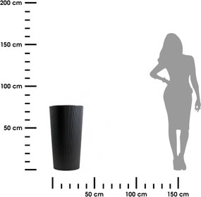 PLASTOVÝ KVĚTINÁČ URBANIKA ECO 75X41 CM ČERNÁ