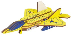 Woodcraft Dřevěné 3D puzzle Stíhačka F22 raptor