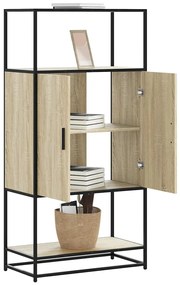 Skříň highboard dub sonoma 68x35x139 cm kompozitní dřevo a kov