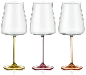 Crystalex - Bohemia Crystal Crystalex sklenice na víno Alex Rainbow fresh 400 ml, 6 ks (mix barev)