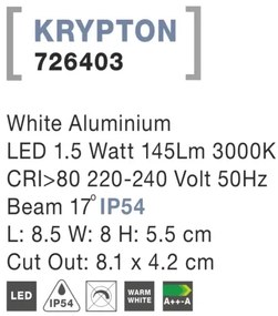 Venkovní LED svítidlo Krypton 85 bílé