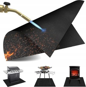 Ohnivzdorná Podložka Pod Gril Krbová Kamna Ochranná Žáruvzdorná 100 x 100 cm