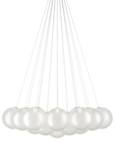 Lodes 22126 1327 Random Cloud 19 ø28, závěsné svítidlo LED 19 x 5W 2700K, bílé sklo, rozměr 145x125cm