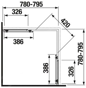 Jika Nion Sprchový kout 80x80 cm, stříbrná/čiré sklo H2512N10026681