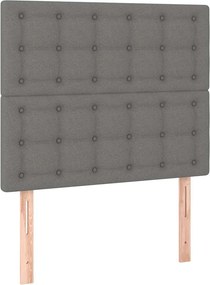 Box spring postel s matrací tmavě šedá 100 x 200 cm textil 3131730
