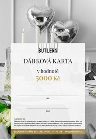 Butlers Elektronický dárkový poukaz BUTLERS 5000 Kč, Svatba