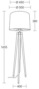 HerzBlut Briany stojací lampa, dub olejovaný