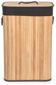 Koš na prádlo G21 72 l, bambusový s hnědým košem