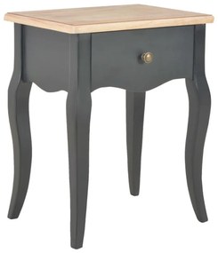 Noční stolek černý a hnědý 40 x 30 x 50 cm masivní borové dřevo,  280008 HangarStore.cz