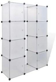Modulární skříň s 9 přihrádkami 109x36,5x143 cm bílá 240498