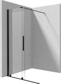 Deante Sprchová zástěna Walk-in Prizma, posuvná - KTJ N32R 120 cm, černá - bez vaničky