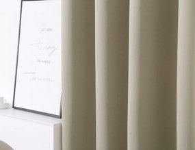 Závěs OXFORD 140x270 cm, světle béžový Zavěšení: Řasící páska