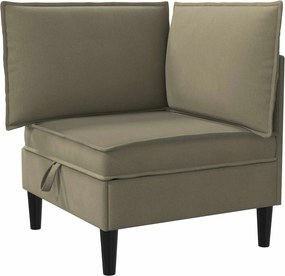 Sada nábytku do obývacího pokoje 6 ks Khaki Textil 3413797