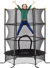 HOMCOM Dětská trampolína Ø163x190 cm pro děti od 3 let se síťkou a ocelovým rámem, nosnost 50 kg, pro vnitřní i venkovní použití | Aosom