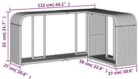 vidaXL Úložné regály 2 ks hnědé polyratan