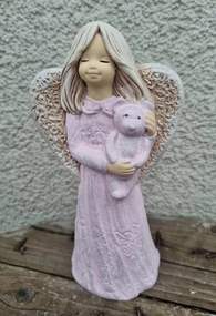 Andělka LUCINKA - růžová s méďou