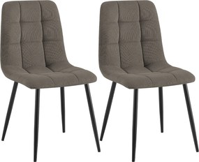 Sada 2 jídelních židlí Tilde manšestr – taupe