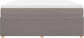 Box spring postel s matrací taupe 180x200 cm textil 3285592