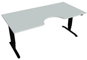 Hobis Motion Elektr. nastavitelný stůl 180x90 - HOBIS ERGO MOTION MSE 3 1800 Dekor stolové desky: šedá, Barva kovové podnože: černá