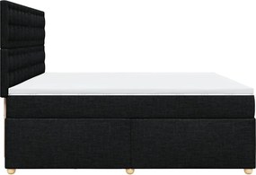 Box spring postel s matrací černá 200x200 cm textil 3293703