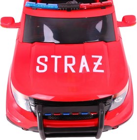 Ramiz Dětské hasičské SUV na baterie na dálkové ovládání + sirény + světla + megafon