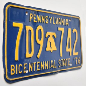 Americká SPZ Pennsylvania 1976 Bicentennial 7D9 742