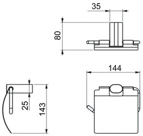 Bílý nástěnný mosazný držák na toaletní papír Flori – Sapho