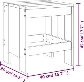 vidaXL 3dílný zahradní bistro set šedý masivní borové dřevo [3157703] Barva: Černá borovice