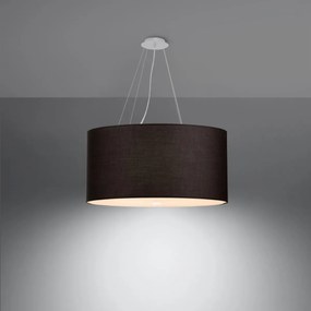 Závěsné svítidlo Otto, 1x černé textilní stínítko, (bílé sklo), (fi 60 cm)