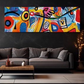 Obraz na plátně - Kontrastní elementy FeelHappy.cz Velikost obrazu: 240 x 80 cm